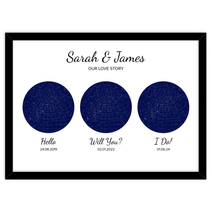 Custom Framed Maps | Custom Star Maps | Street Map