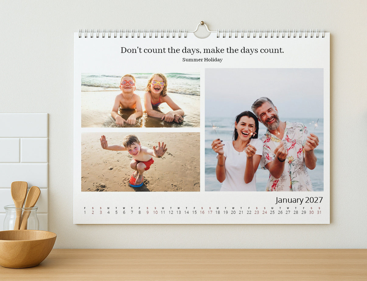 A3 Photo Wall Calendar – Custom Gallery Style